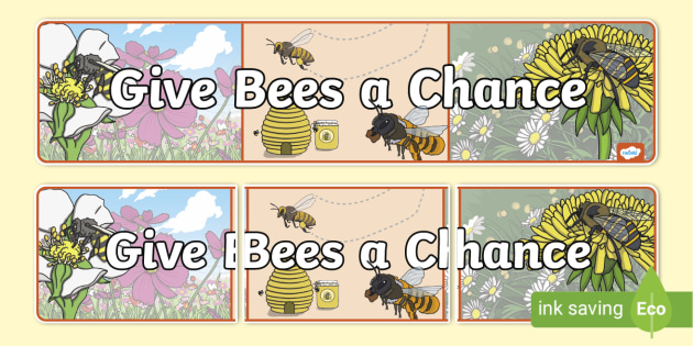 Give Bees a Chance Display Banner (teacher made)