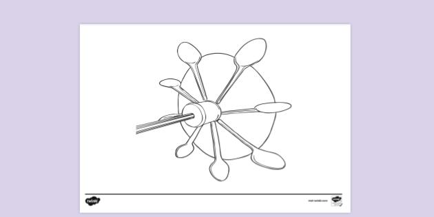 FREE! - Teaspoon Hydropower Machine Colouring | Colouring Sheets