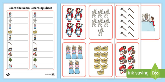 Count the Room 1-10: Red Riding Hood Activity Pack