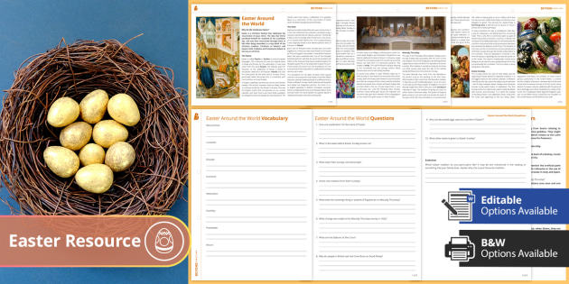 Easter Around the World Reading Comprehension | Easter 2021