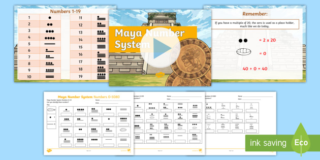The Maya Civilization Number System Lesson Teaching Pack - maya