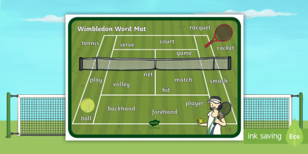 Wimbledon Themed Word Mat