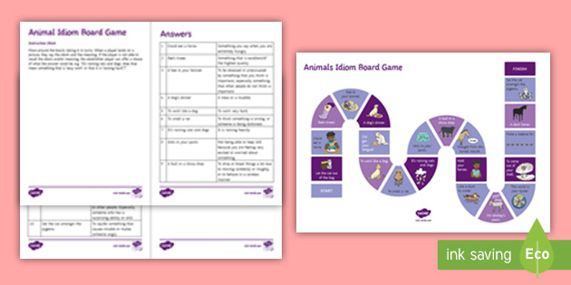 Animal Idiom Board Game (teacher made)
