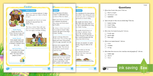 Easter Comprehension Activity (teacher made)