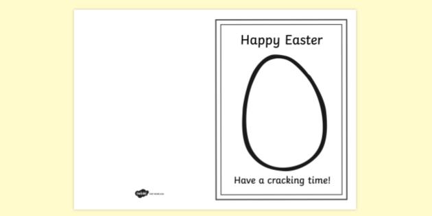 FREE! - Plain Easter Egg Card Colouring Activity
