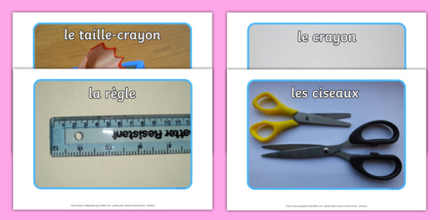 School Objects Photo Pack French-French (teacher made)