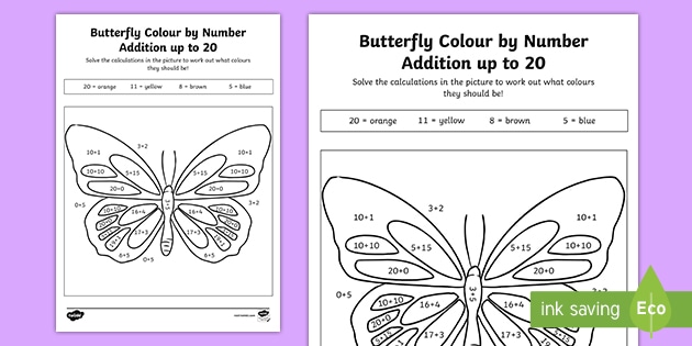 FREE! - Butterfly Addition Puzzle, addition, math games, number work