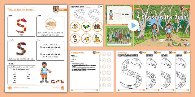 Phonics Level 2: Week 1 Lesson Pack 's' (teacher made)