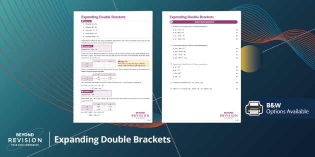 Expanding Double Brackets Easier Teaching Resources Expanding Double