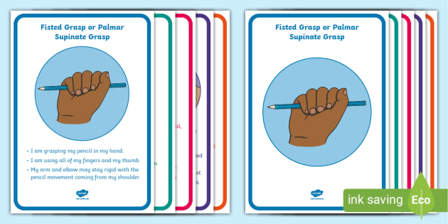👉 Pencil Grip Development Prompt Display Posters - Early Years