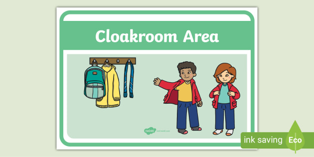 FREE! - 👉 Cloakroom Area Sign (teacher made)