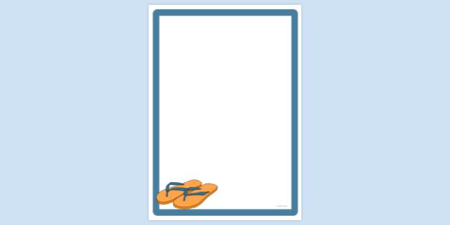 FREE! - Flip Flop Page Border | Page Borders | Twinkl