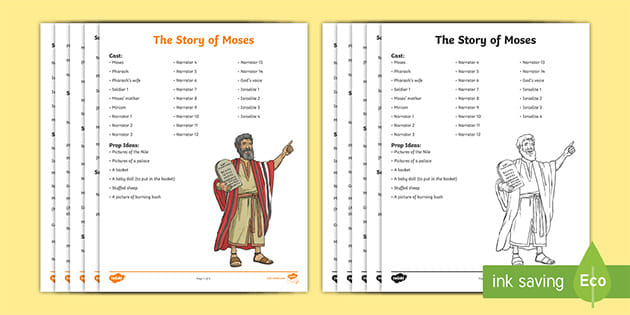 The Story of Moses Reader's Theater (teacher made)