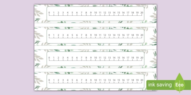 👉 Botanical-Themed Number Line - Maths - KS1 - Twinkl