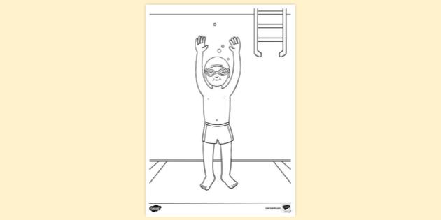 Free Style Body Position Colouring | Colouring Sheets