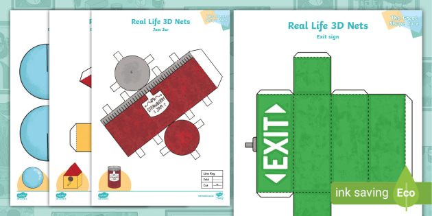 The Great Shape Race - Real Life 3D Nets (teacher made)