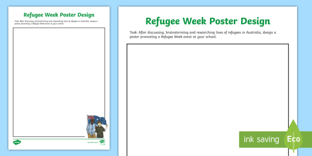 Refugee Week Poster Design Worksheet (teacher made)