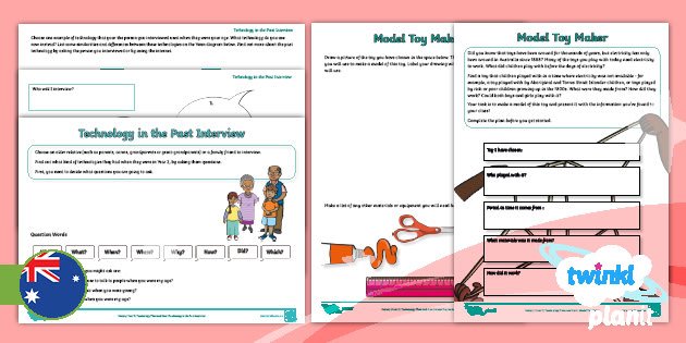 Yr 2 HASS History Technology Then & Now Home Learning Tasks