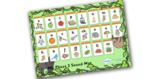 Jungle Themed Phase 2 Sound Mat (Teacher-Made)