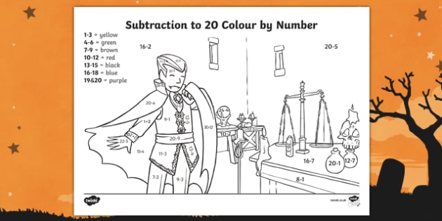 Halloween 3digit Subtraction With Regrouping Colorbycode Printables