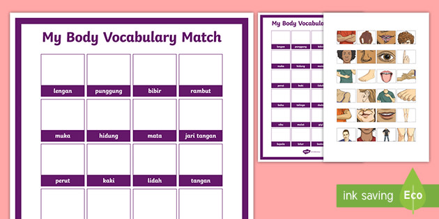My Body Vocabulary Matching Cards and Board Game