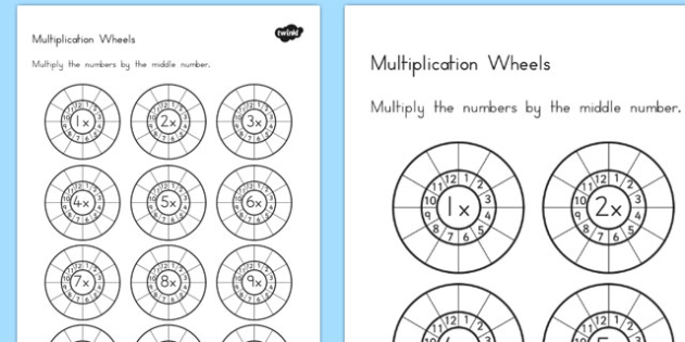 Multiplication Wheel Aid Poster - australia, multiplication, wheel, aid