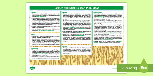 FREE! - Farmer And Duck Lesson Plan Ideas KS1 (teacher made)