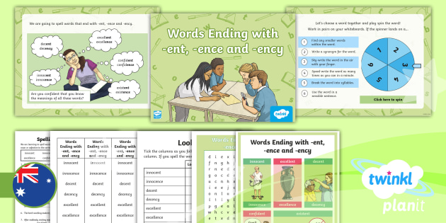 Year 6 Spelling: Word Endings Lesson 1