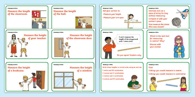 👉 Y2 Measuring in Metres Challenge Cards - Maths - KS1