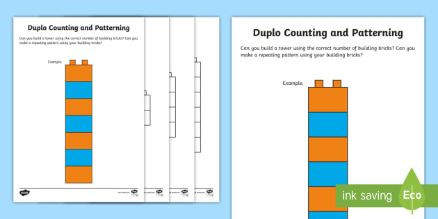 Building Brick Counting and Repeating Pattern Activity