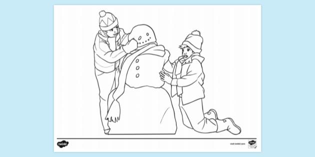 FREE! - Snow-Themed Colouring Page for Kids - Printable Resource