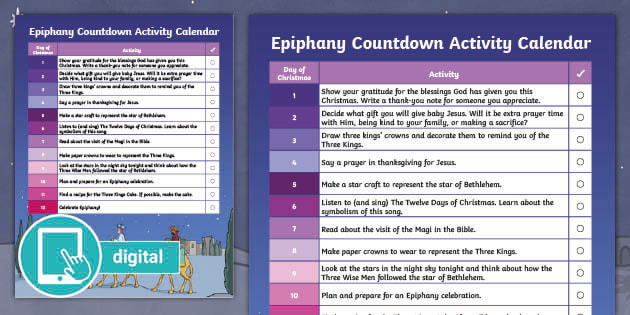 Epiphany Countdown Activity Calendar (Teacher-Made)