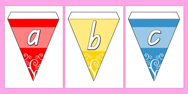 Multicolour Alphabet Bunting TAS (teacher made)