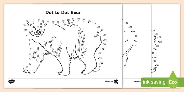 FREE! - Dot to Dot Bear Activity Sheet - Activities