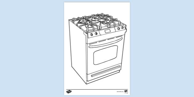 FREE! - Gas Oven Colouring Sheet (teacher made)
