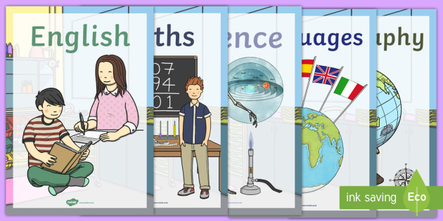 Subject Book Covers School Classroom Signs - classroom, signs