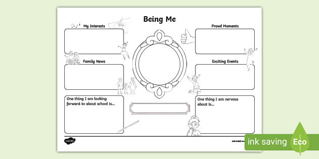 Being Me Activity Sheet - Transition (teacher made)