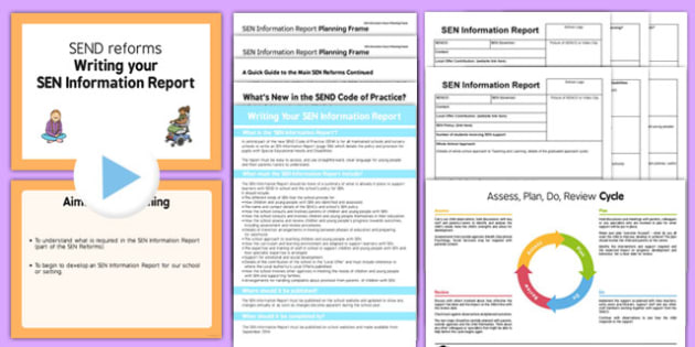 Writing Your SEN Information Report Training Pack Primary