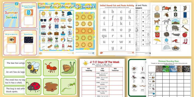 * NEW * Summer English Resource Pack - Japanese and English - Week 1