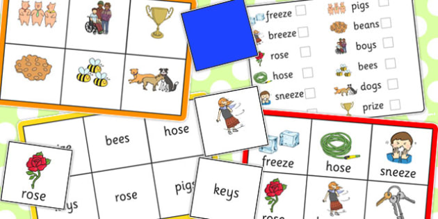 Final 'Z' Sound Bingo