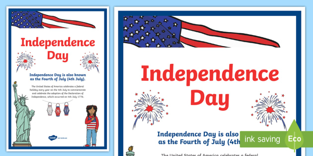 Independence Day A4 Display Poster