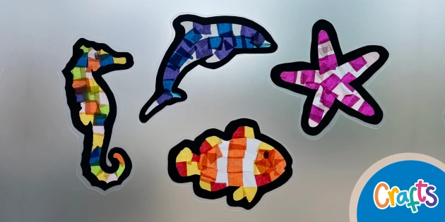 Ocean Creatures Silhouette Painting | Under The Sea Crafts