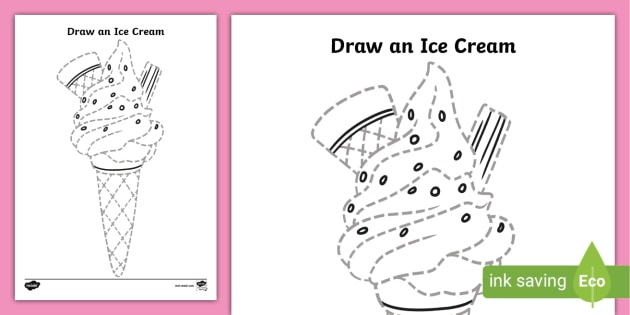 EYFS Draw an Ice Cream Pencil Control Activity