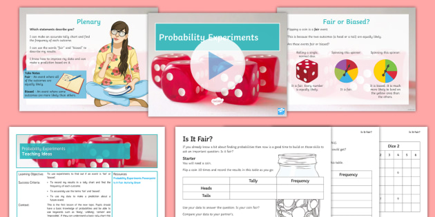 Probability Experiments Lesson Pack (teacher made)