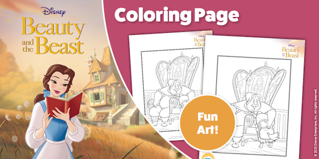 lumiere and cogsworth coloring page