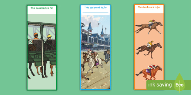 FREE! - Horse Racing Bookmarks | Primary Resources | Gifts