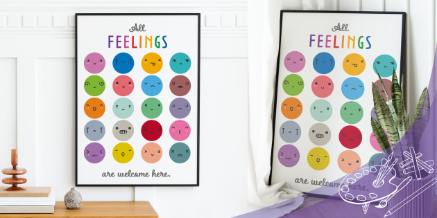 All Feelings Are Welcome Here Poster | Twinkl Art Gallery