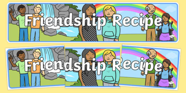 Friendship Recipe Display Banner