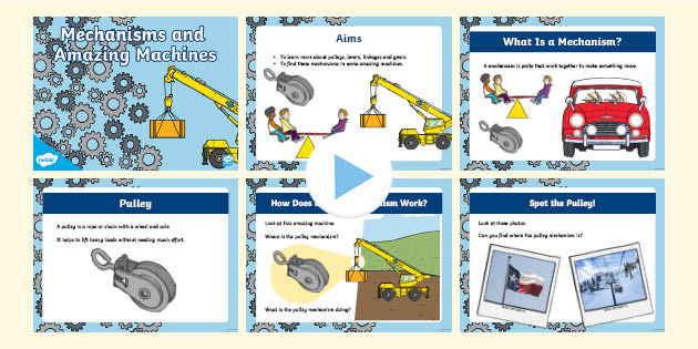 KS1 Mechanisms and Amazing Machines PPT (teacher made)