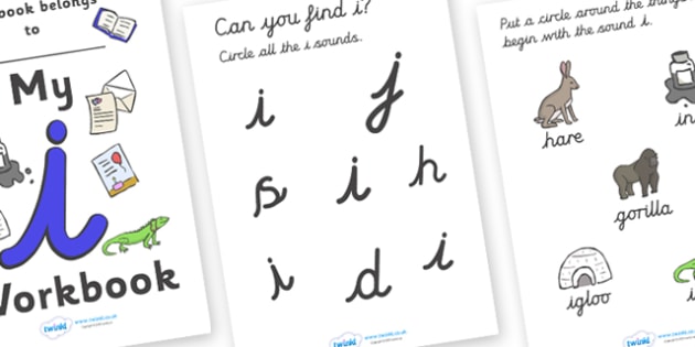 FREE! - My 'i' Workbook (cursive) (teacher made)